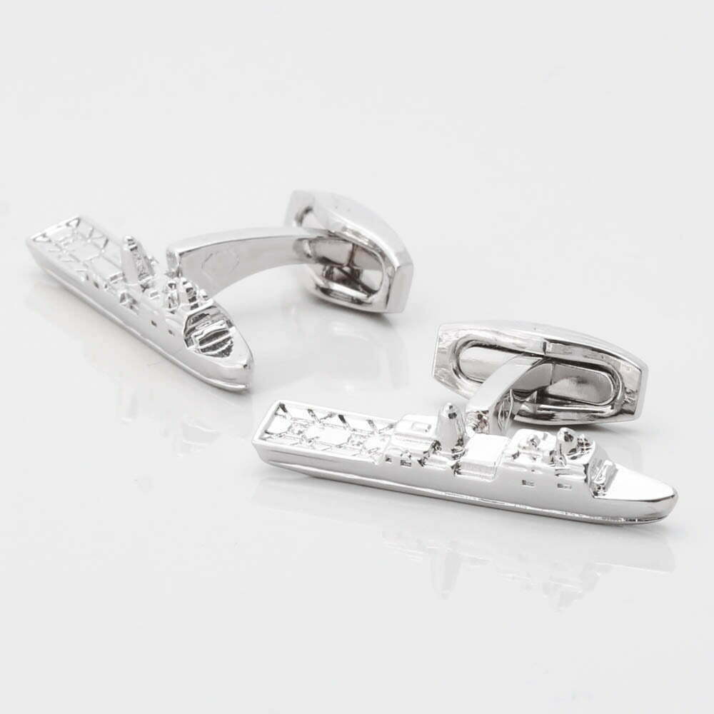 Battleship Cufflinks by Badger & Brown. Cufflink Specialist.
