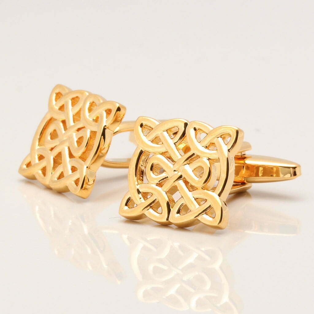 Gold Celtic Knot Cufflinks by Badger & Brown. The Cufflink Specialists ...