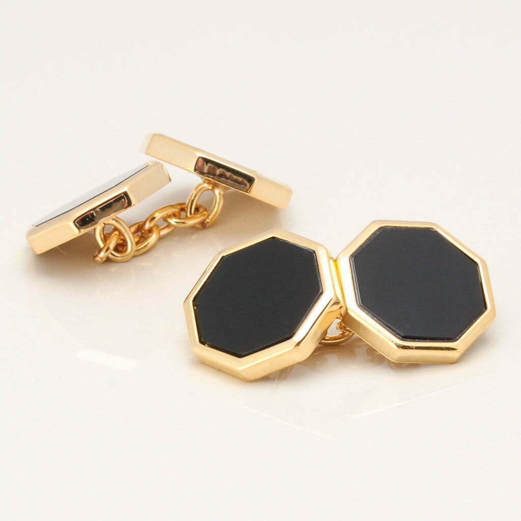 Onyx Octagon Cufflinks by Badger & Brown. The Cufflink Specialists ...