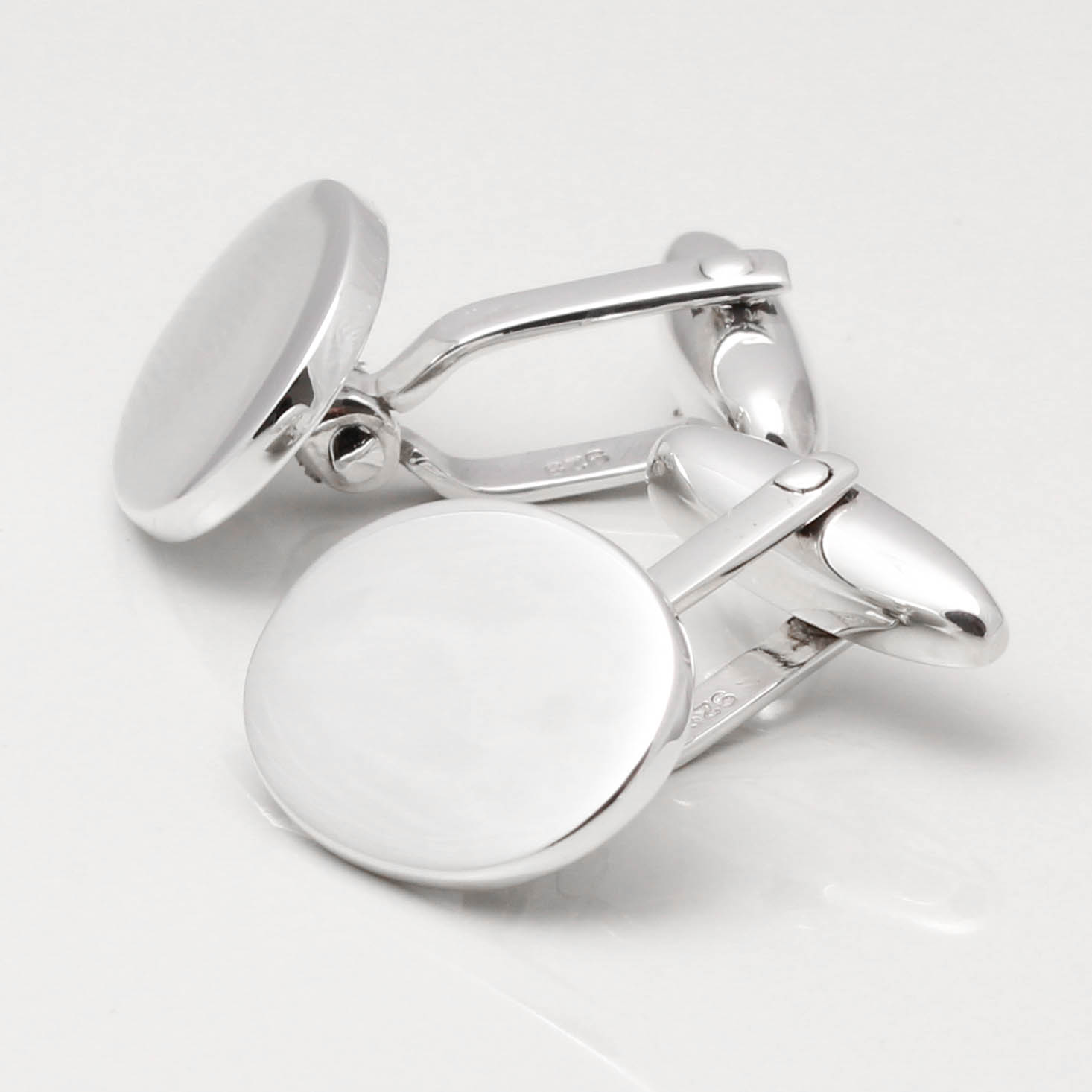 Sterling Silver Oval Cufflinks by Badger & Brown. The Cufflink ...