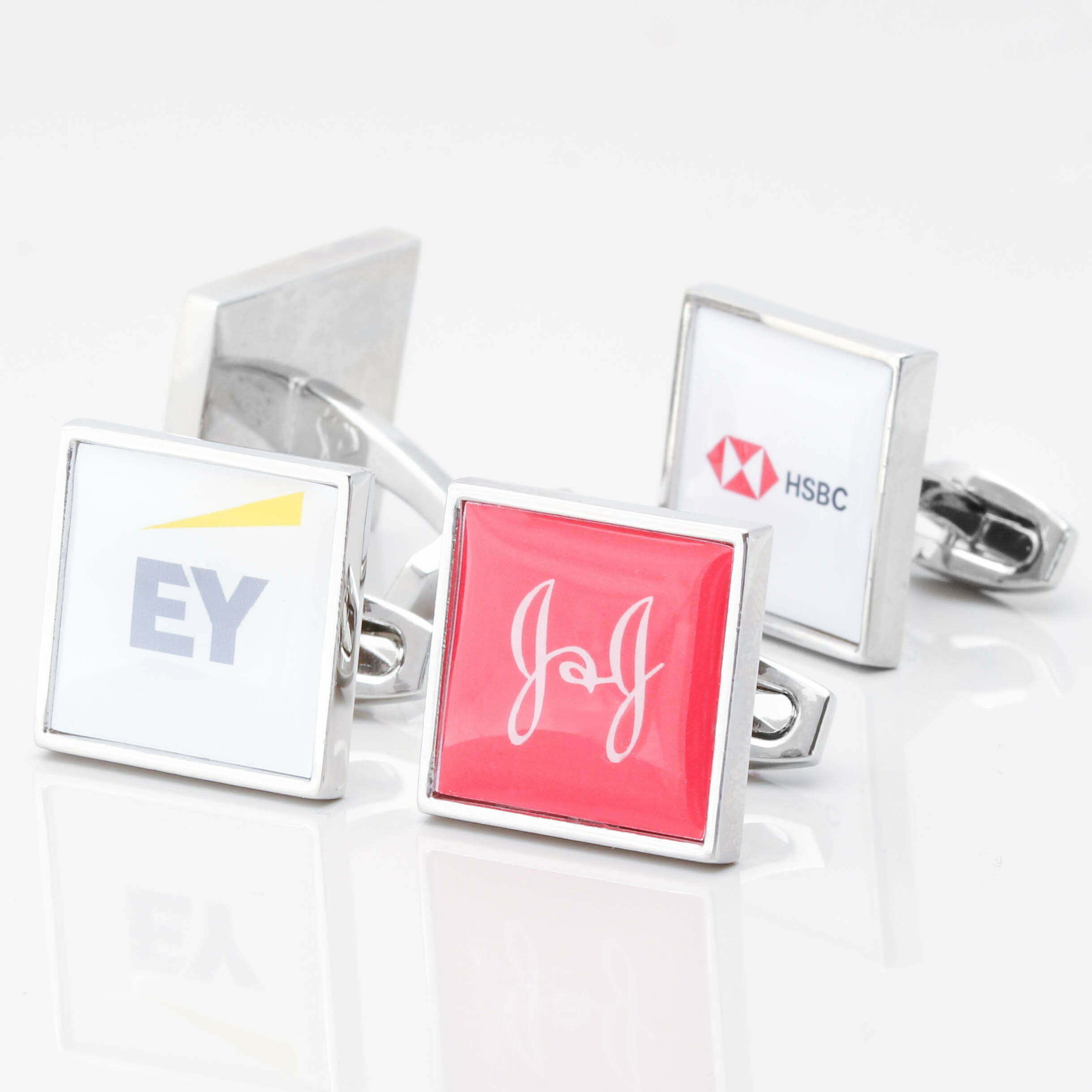 Square Logo Cufflinks by Badger & Brown. The Cufflink Specialists
