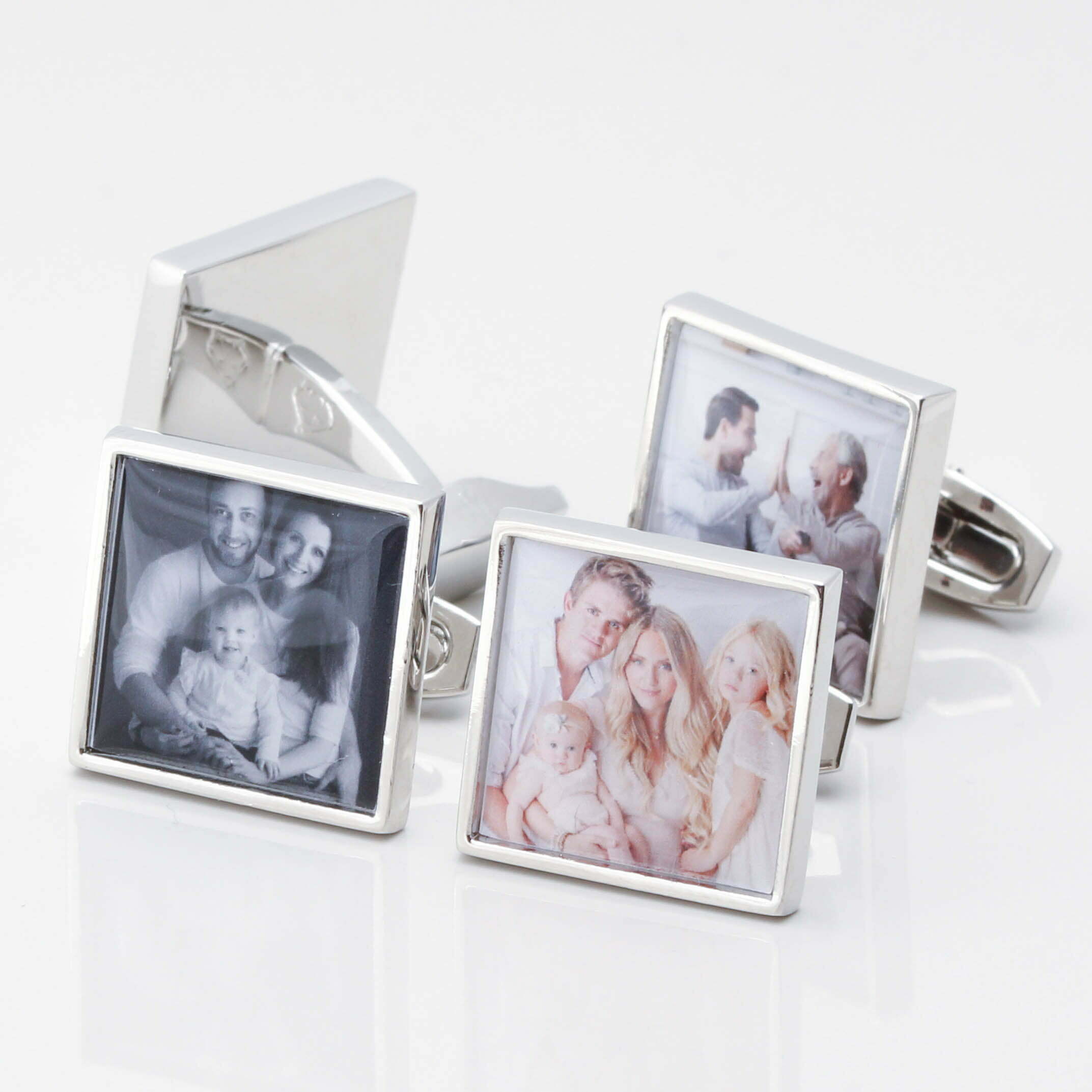Square Personalised Photo Cufflinks by Badger & Brown