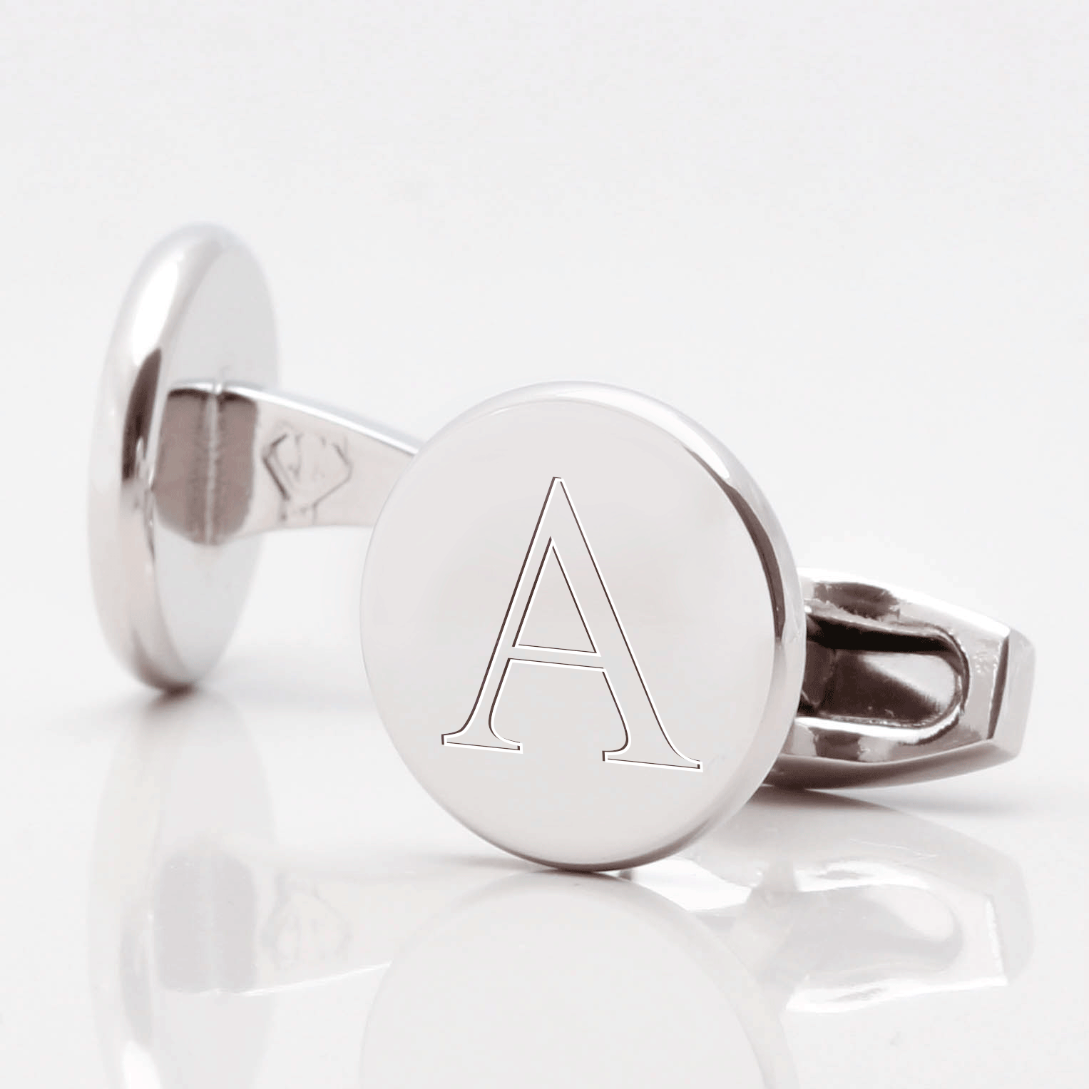 Circular Engraved Initial Cufflinks by Badger & Brown. The Cufflink ...