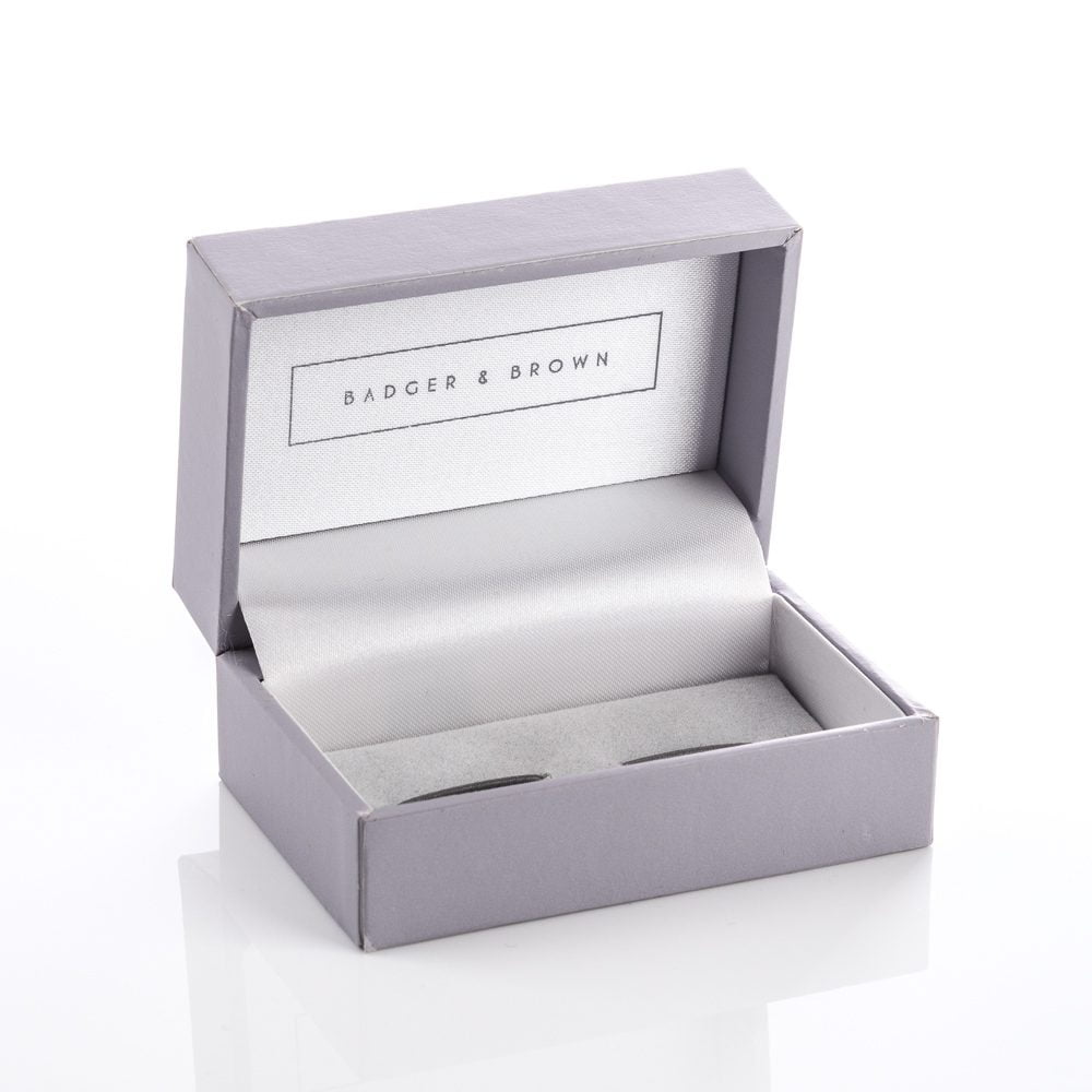 Grey Single Cufflink Box by Badger & Brown. The Cufflink ...