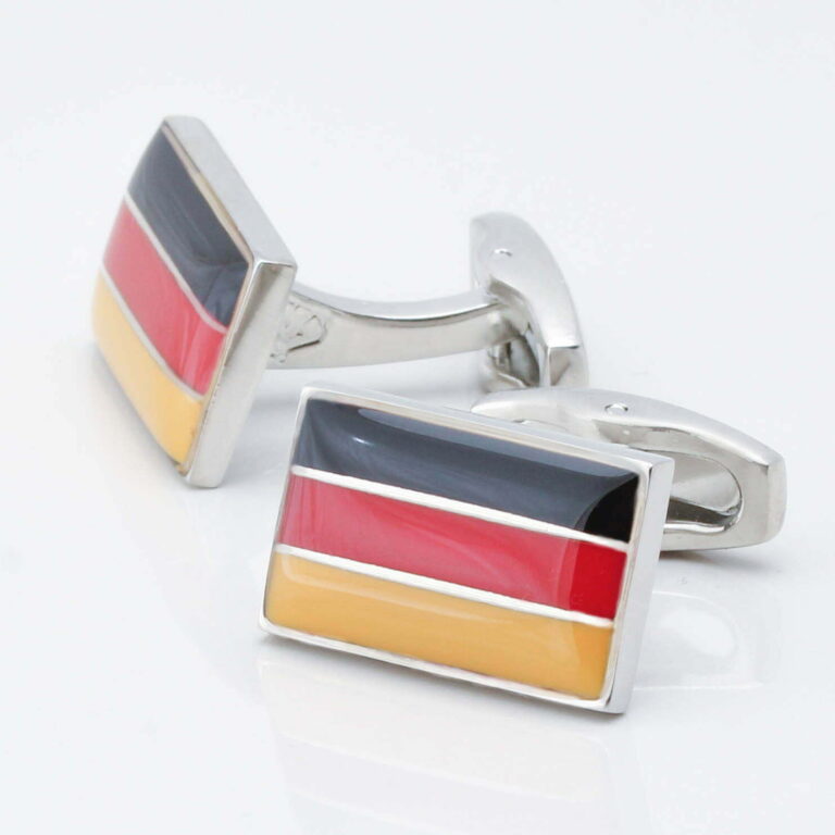 German Flag Cufflinks by Badger & Brown. The Cufflink Specialists