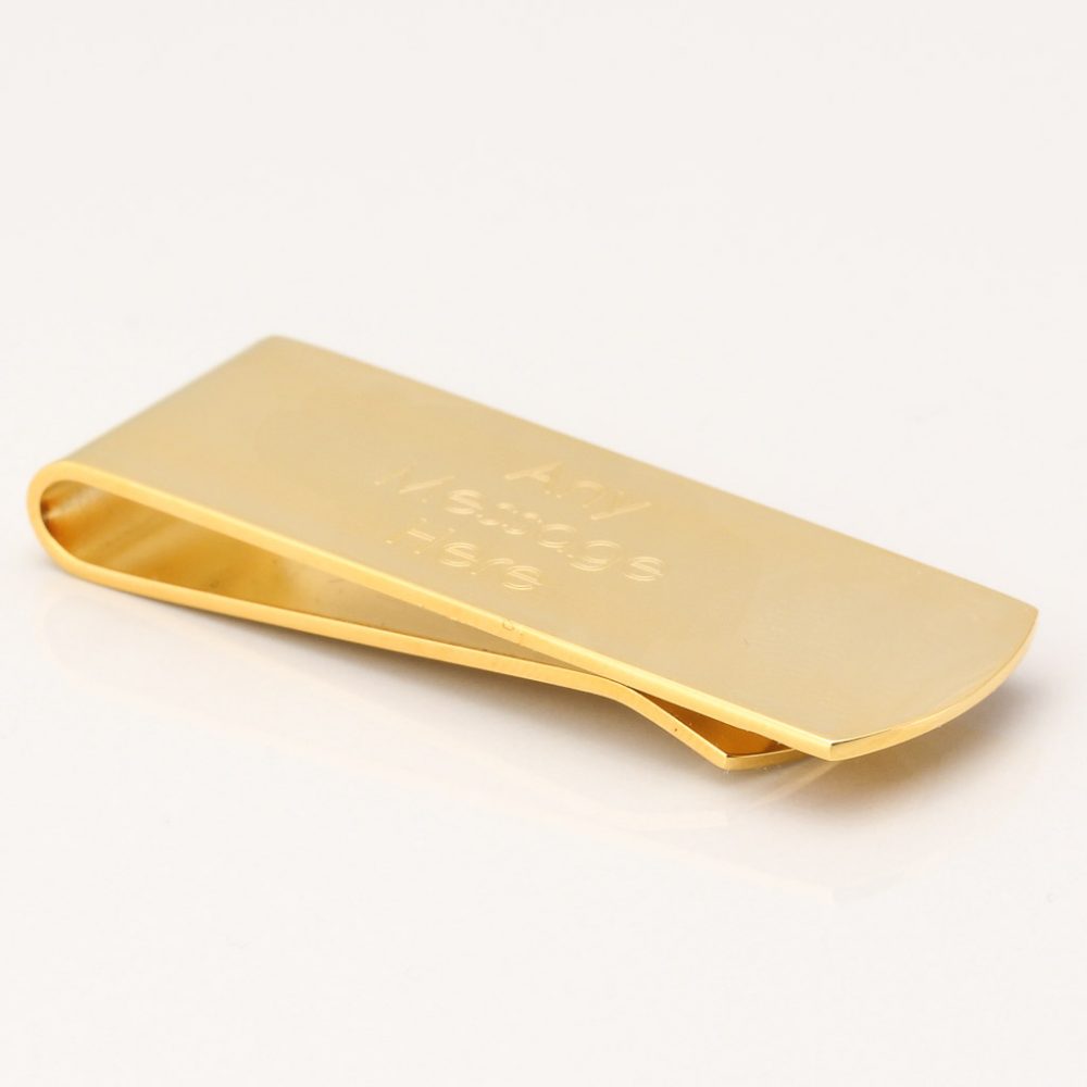 Gold Engraved Money Clip by Badger & Brown. The Cufflink ...