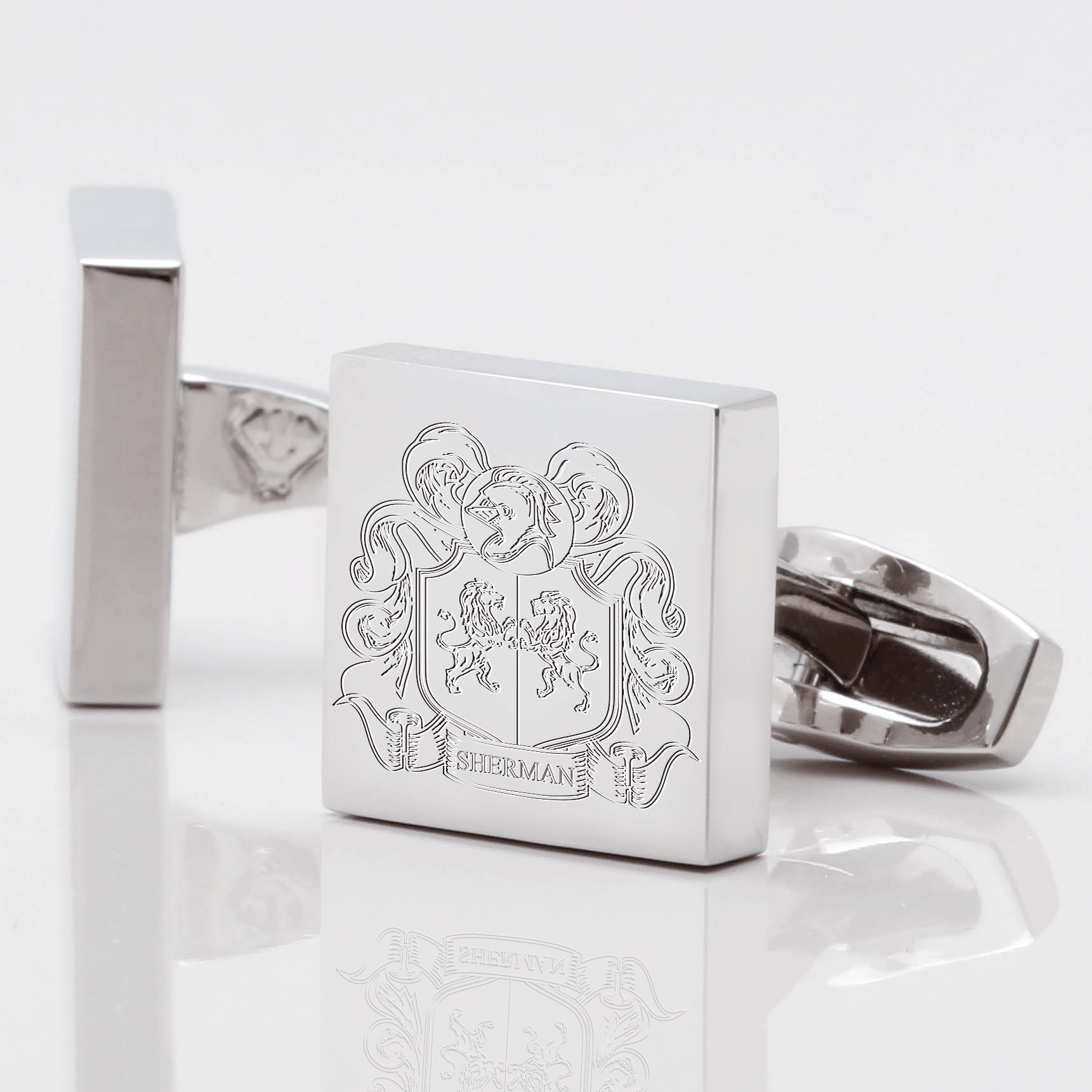 Engraved Family Crest Cufflinks by Badger & Brown. The Cufflink ...