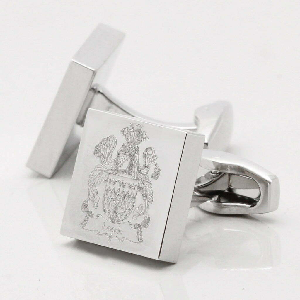 Engraved Family Crest Cufflinks by Badger & Brown. The Cufflink ...
