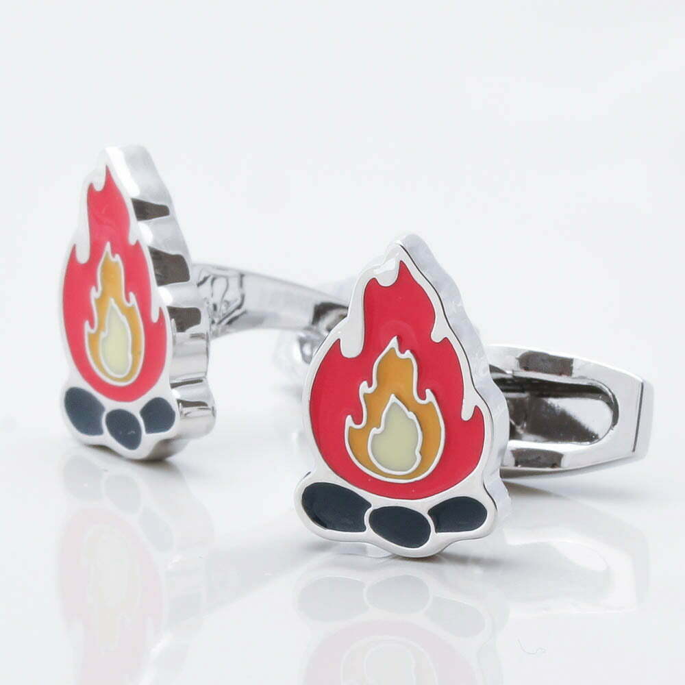Campfire Cufflinks by Badger & Brown. The Cufflink Specialists