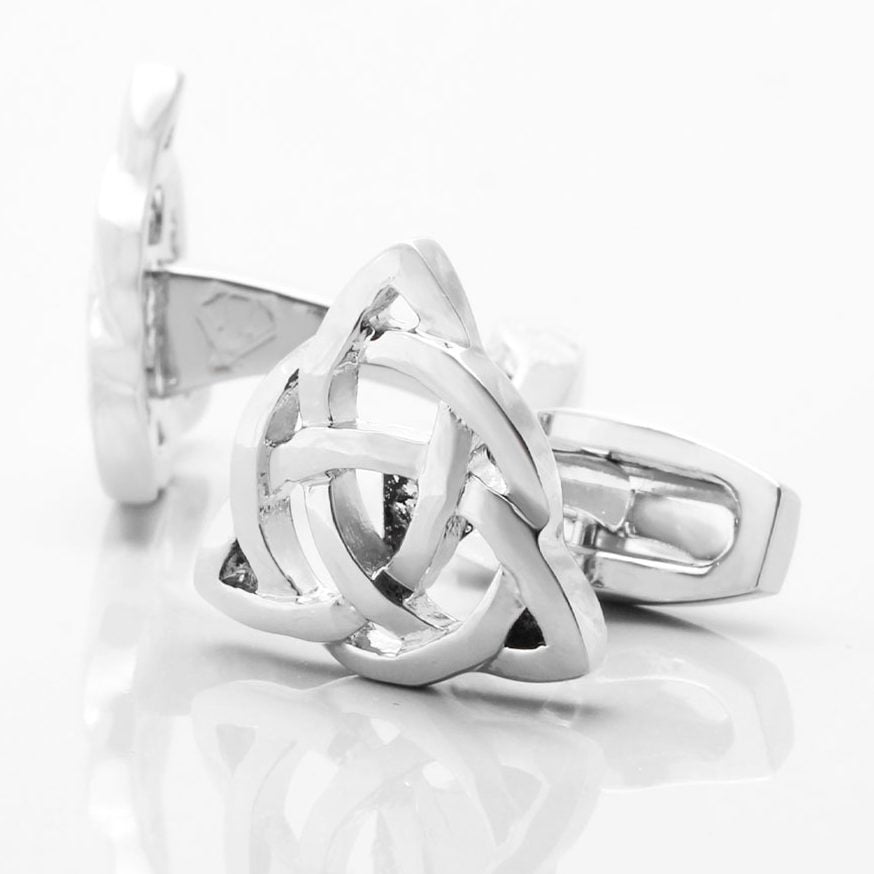 Celtic Infinity Knot Triangular Shaped Cufflinks by Badger ...