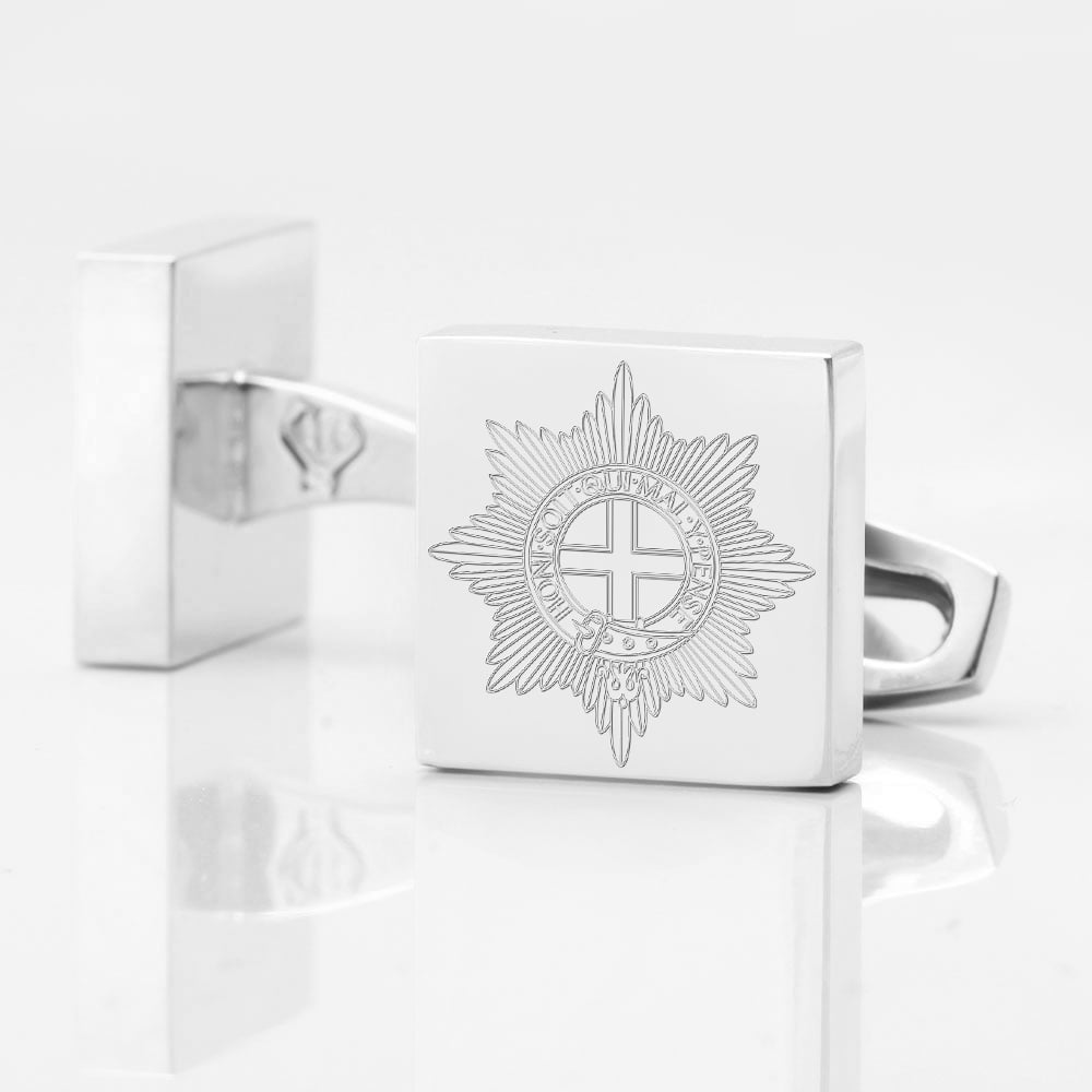 Coldstream Guards Engraved Cufflinks by Badger & Brown.