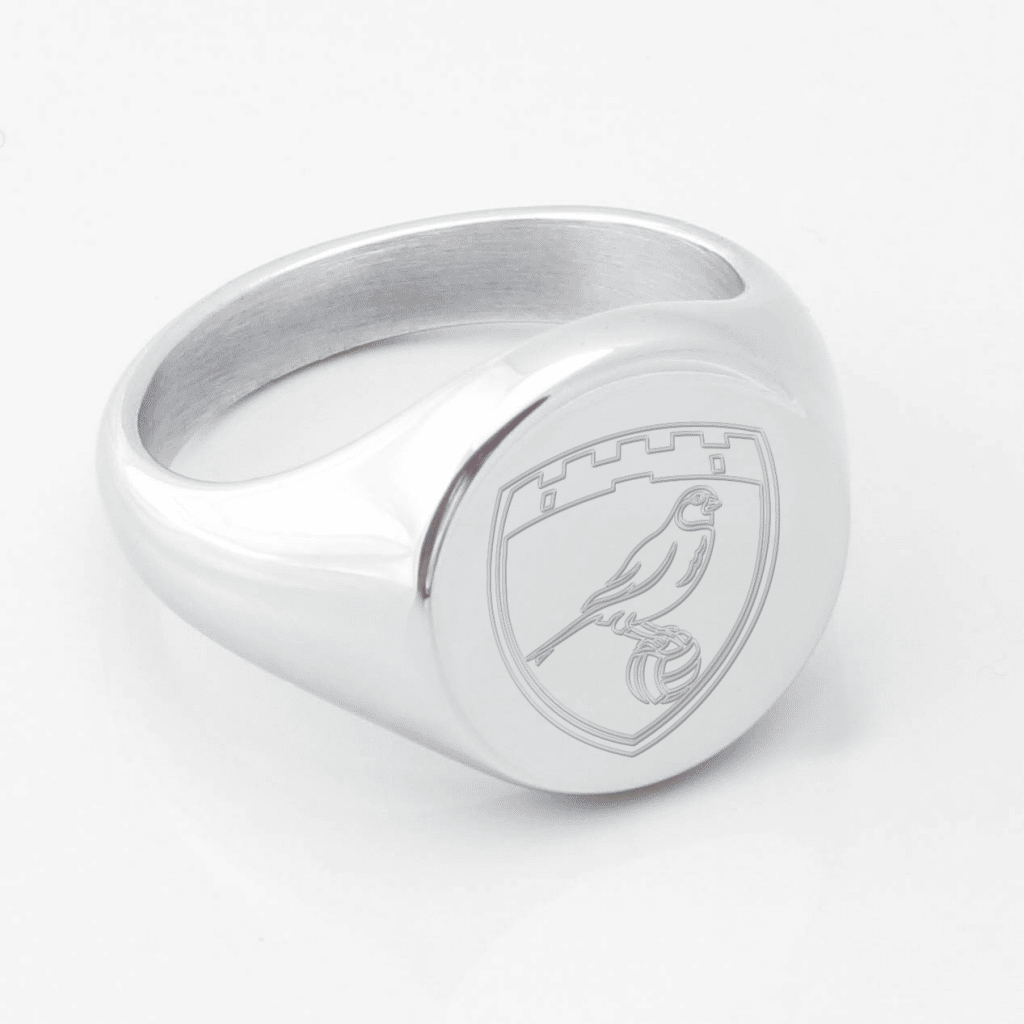 Norwich City Football Engraved Signet Ring - Badger and Brown ...