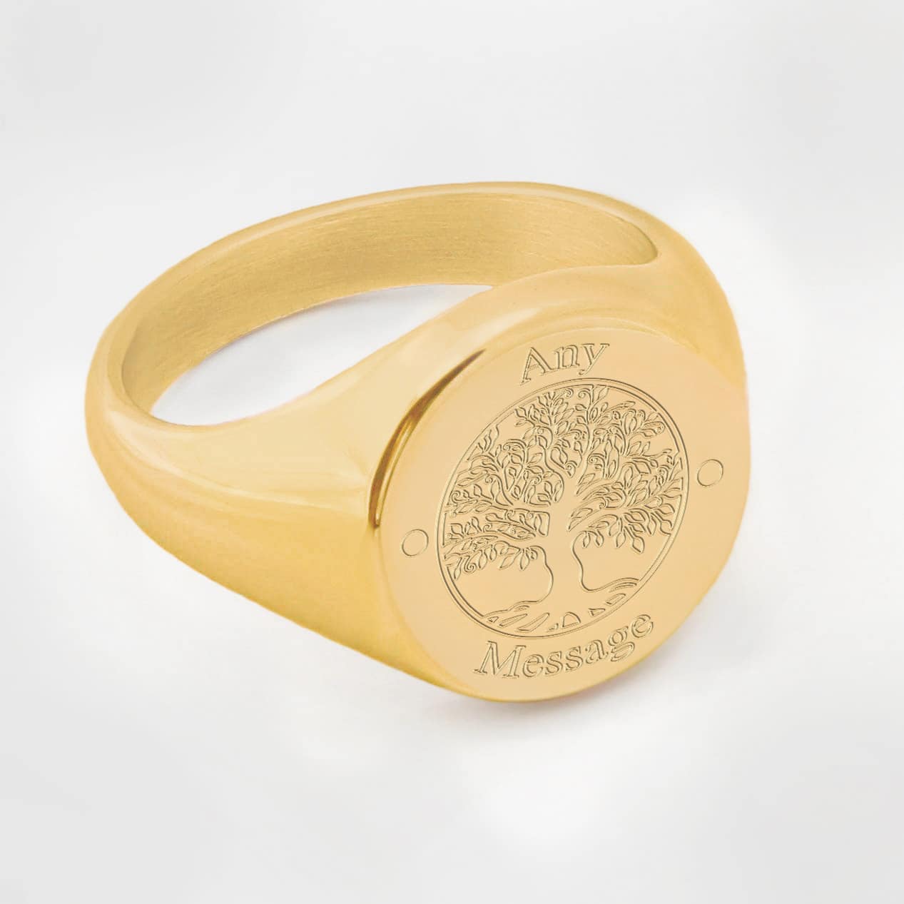 Tree of Life Engraved Signet Ring By Badger & Brown