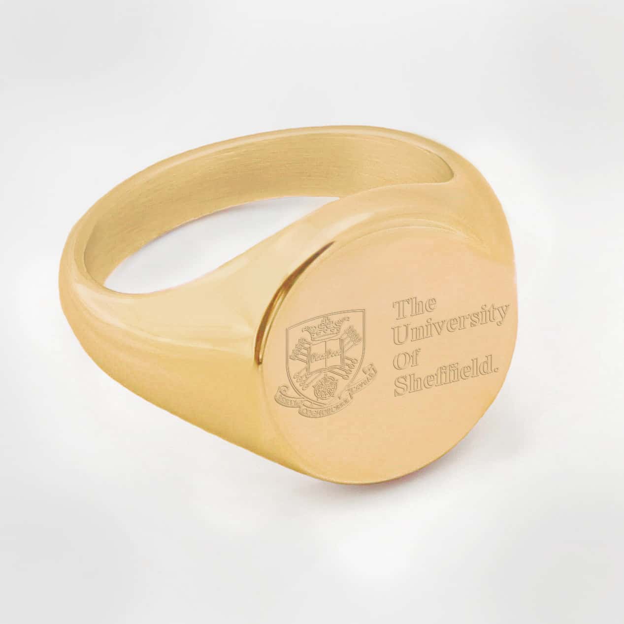 University of Sheffield Engraved Signet Ring By Badger & Brown