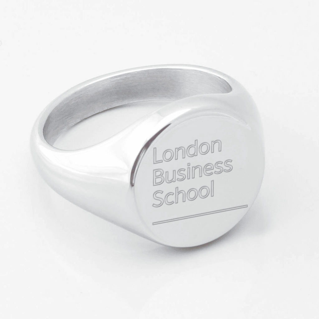 London Business School Engraved Signet Ring By Badger & BrownBadger and ...
