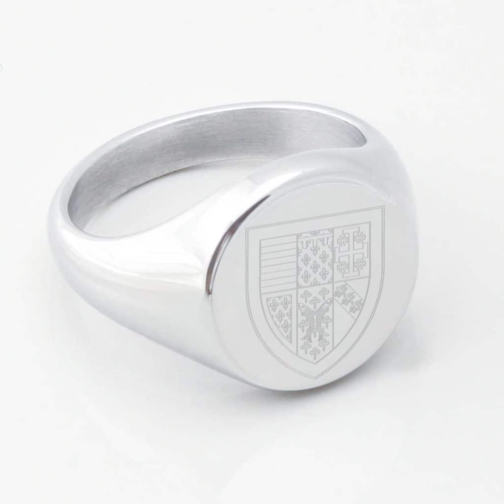 Queen's College Engraved Signet Ring By Badger & Brown