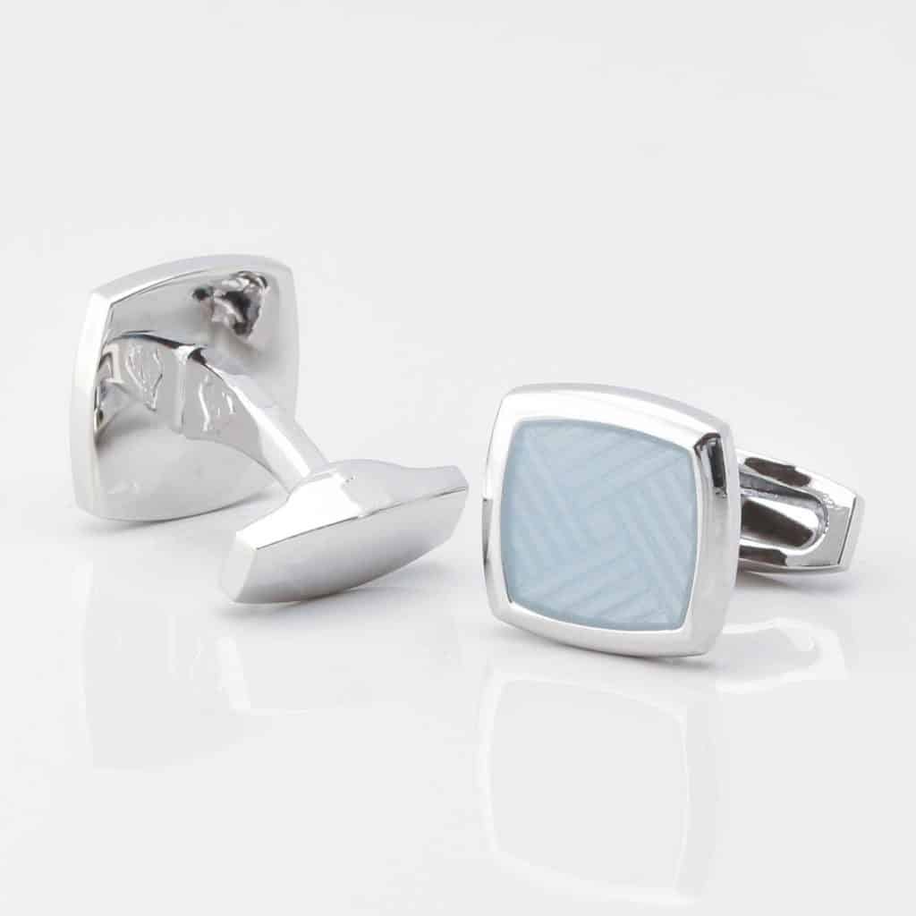 Baby Blue Enamel Cufflinks by Badger & Brown. The Cufflink ...
