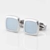Baby Blue Enamel Cufflinks by Badger & Brown. The Cufflink ...